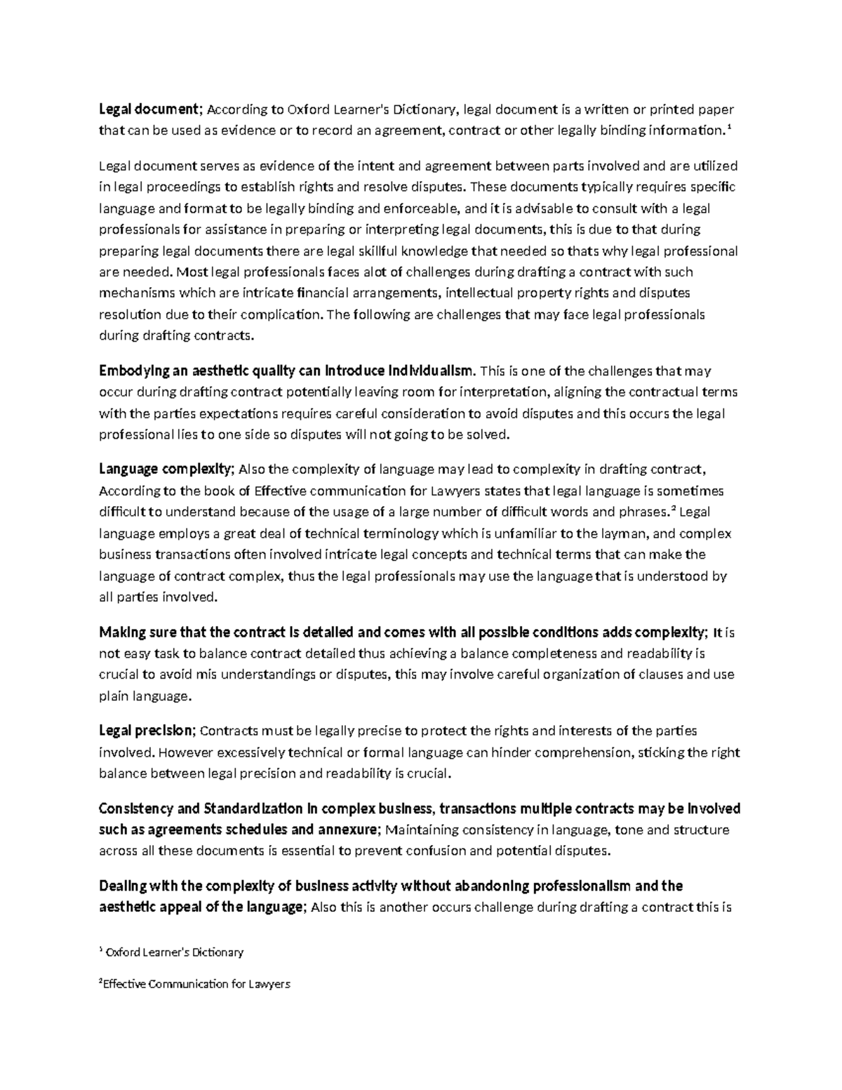 Chaz - Summary Public international law - Legal document; According to ...