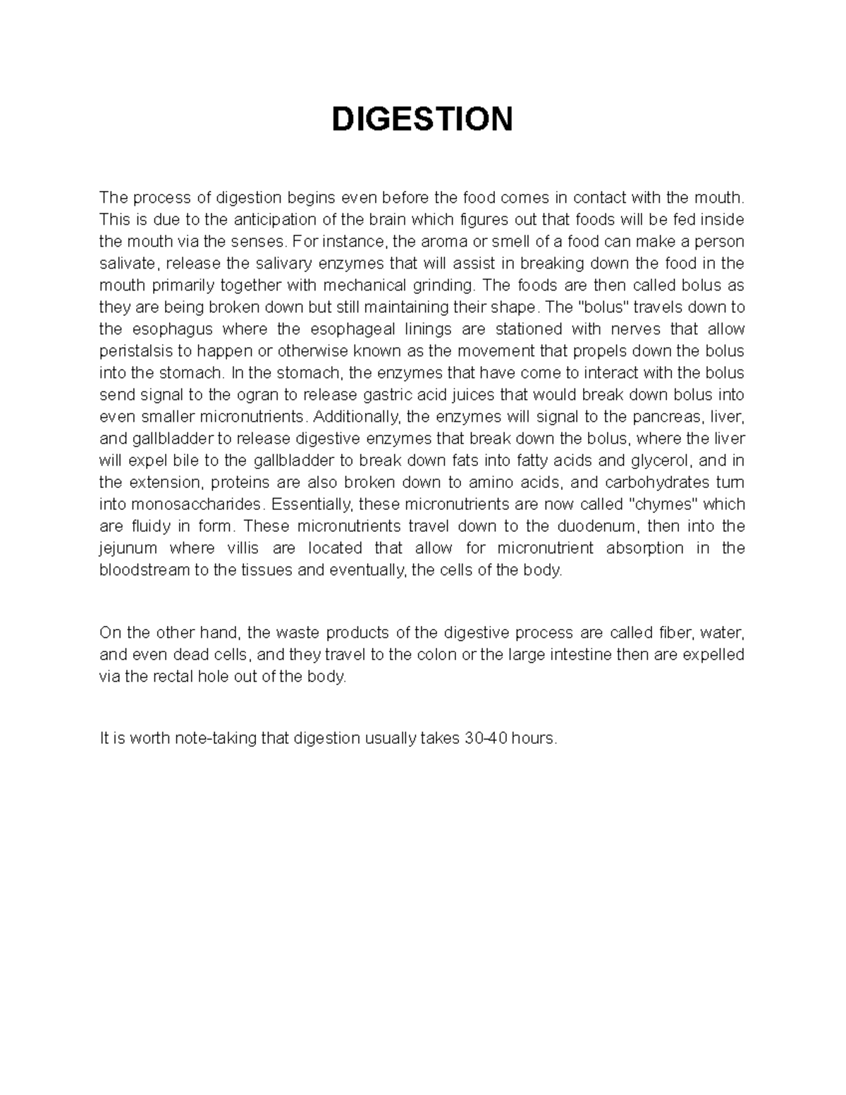 MS Second SEM Finals: Comprehensive Review on Digestion and Related ...