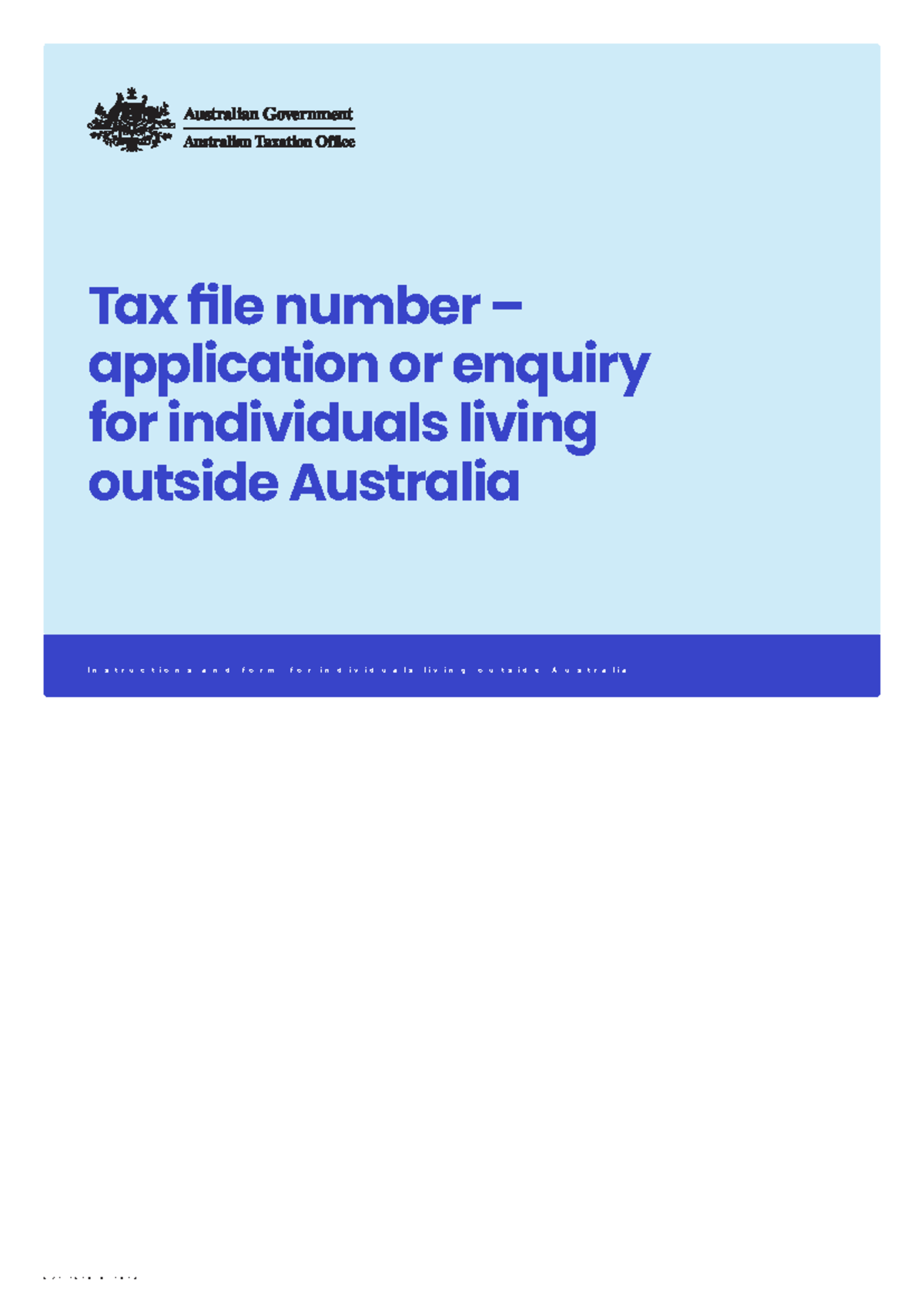 NAT Tax File Number Application for Individuals Outside Australia - Studocu