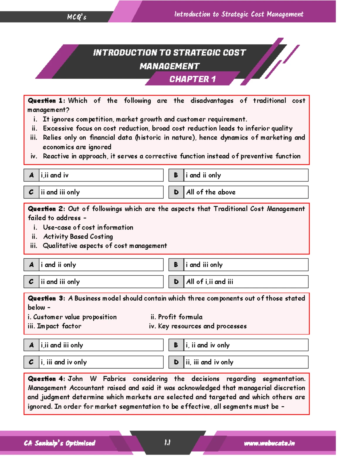 CA Final IDT Revision Test Paper May 2025 - Detailed Answers and ...