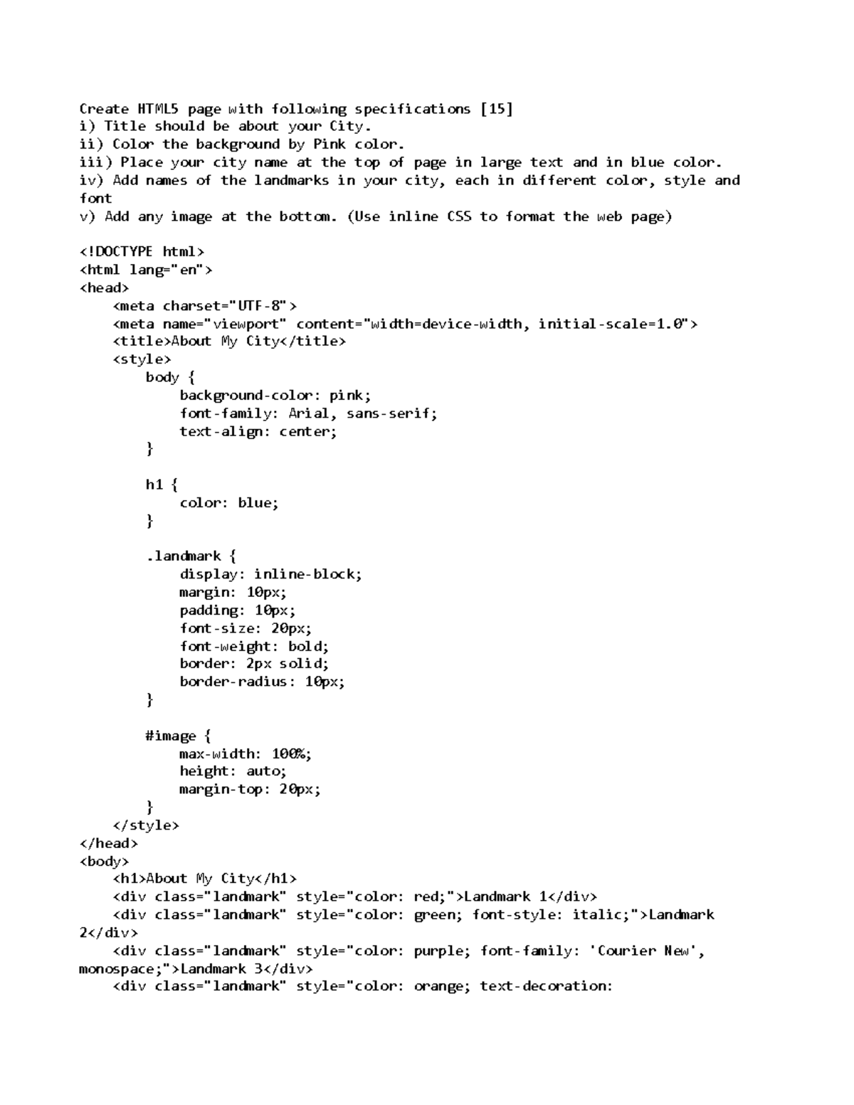 PHP Solutions for HTML5 and String Operations [15 Marks] - Studocu
