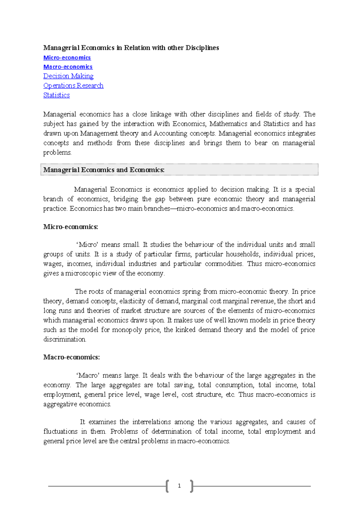 Managerial Economics: Interdisciplinary Insights and Decision-Making ...