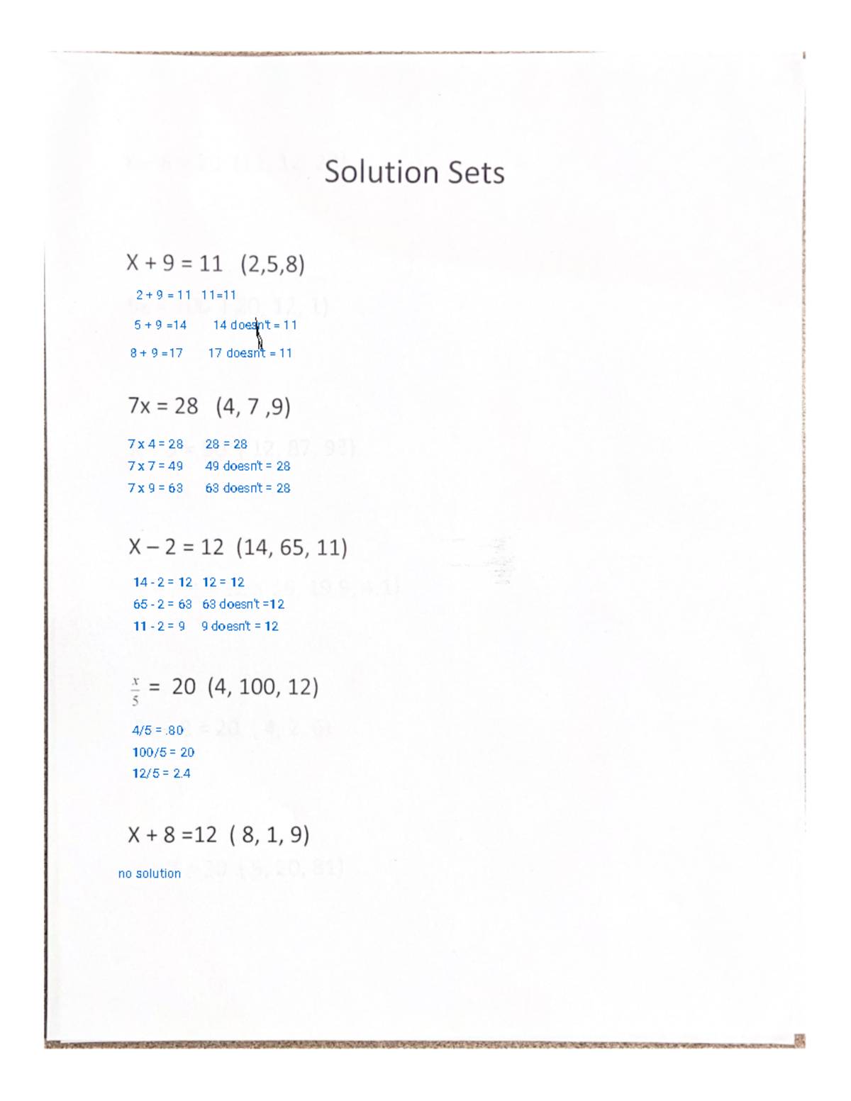 Title: Exploring Solution Sets in Mathematical Contexts - Studocu