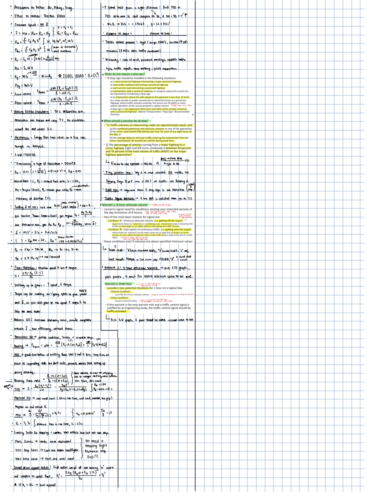 Midterm Cheat Sheet - lol - · Resistance to Motion : Air , Rolling ...