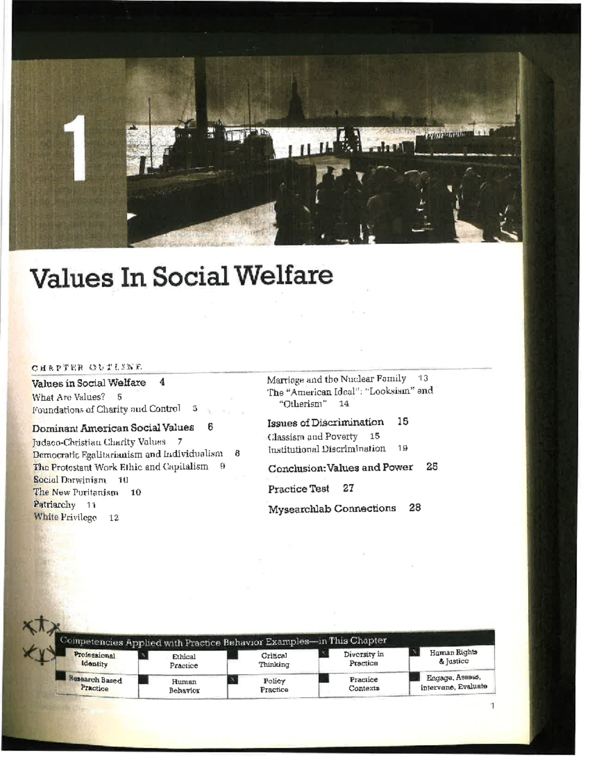 A New History of Social Welfare (SOCW 101) Chapter 1: Values and Power ...