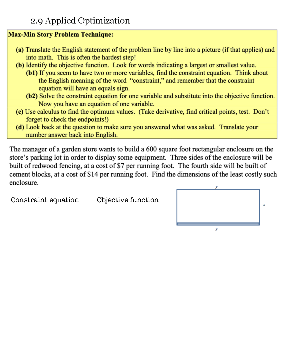 Applied Optimization Concepts and Techniques - MATH 1232 - 2 Applied ...