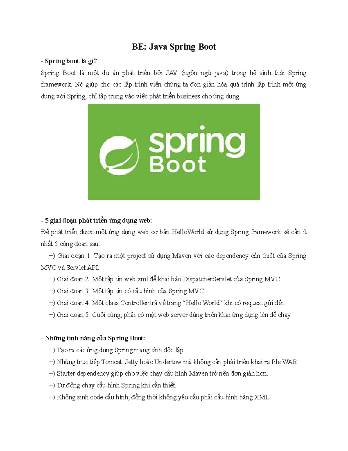 Java Spring Boot Overview and Key Features: A Comprehensive Guide - Studocu