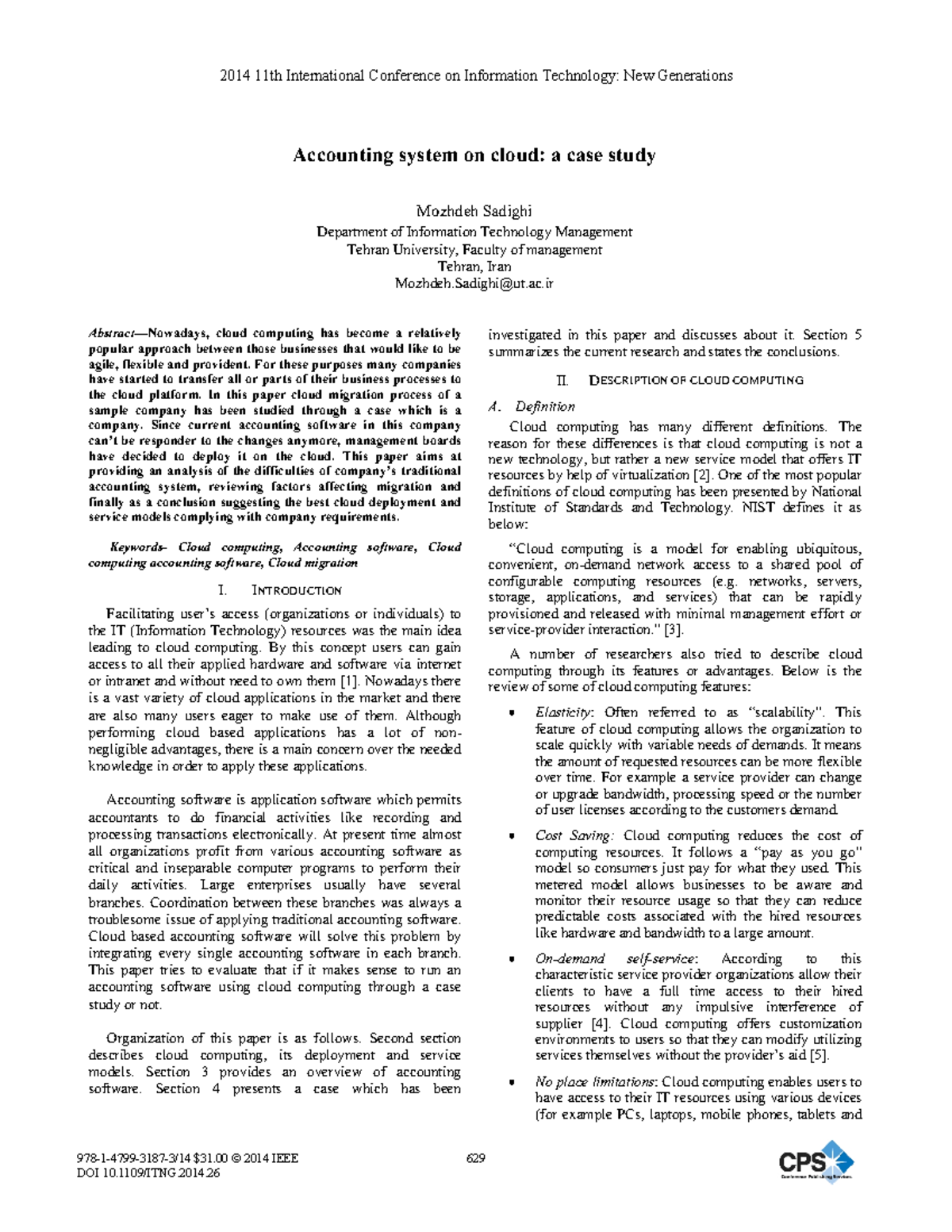 2014 ITM 11th Conf: Cloud Accounting System Case Study - Studocu