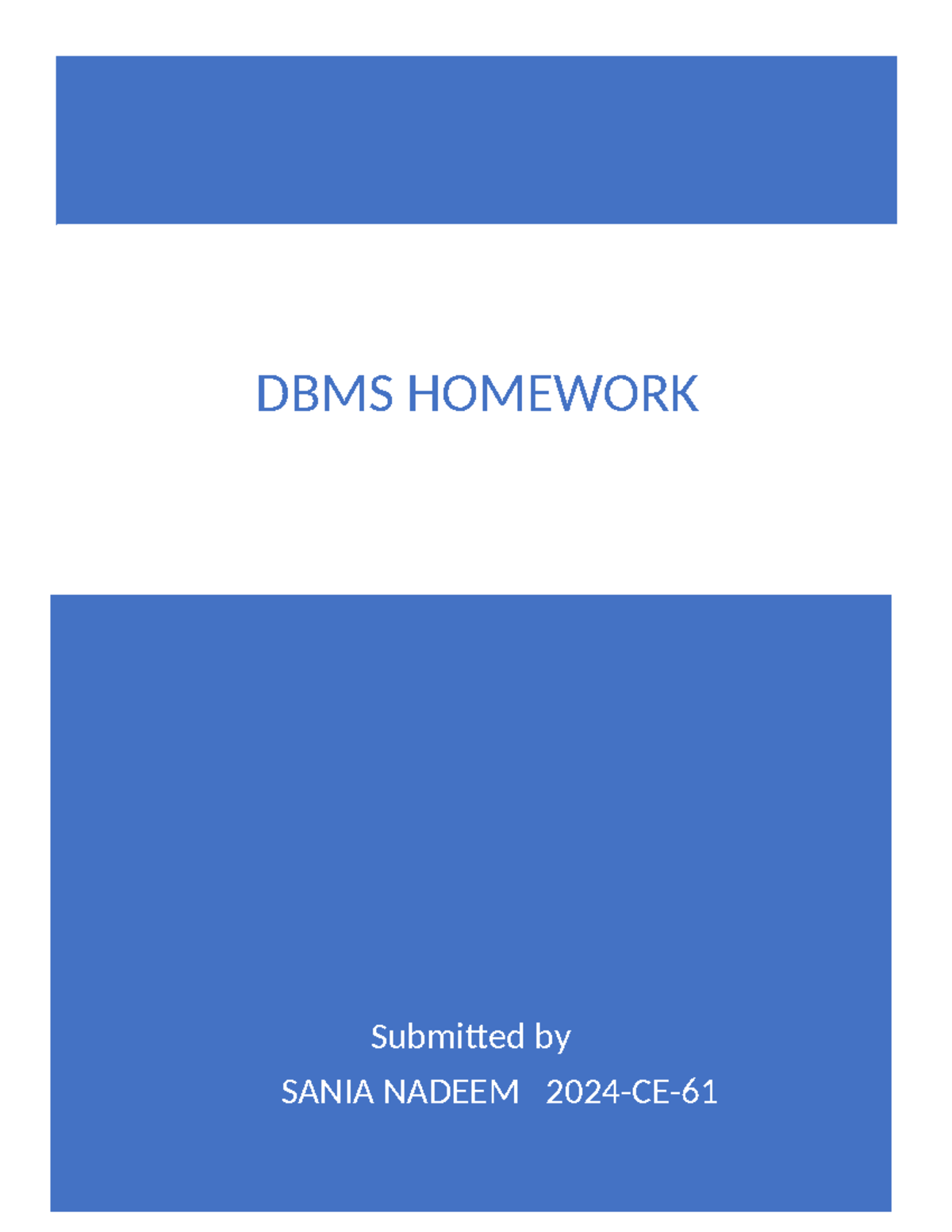 DBMS Homework: 1NF, 2NF, 3NF Normalizations Solutions - Studocu