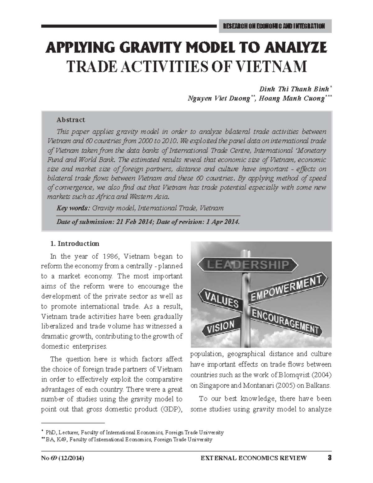 Factors Influencing Bilateral Trade Flows: A Gravity Model Analysis ...