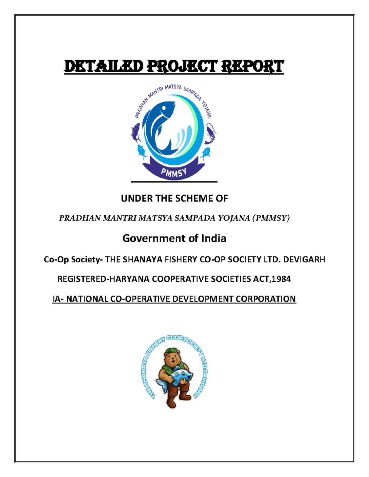 DPR for Fish Feed Mill Project Part 1 - PMMSY Scheme Overview - Studocu