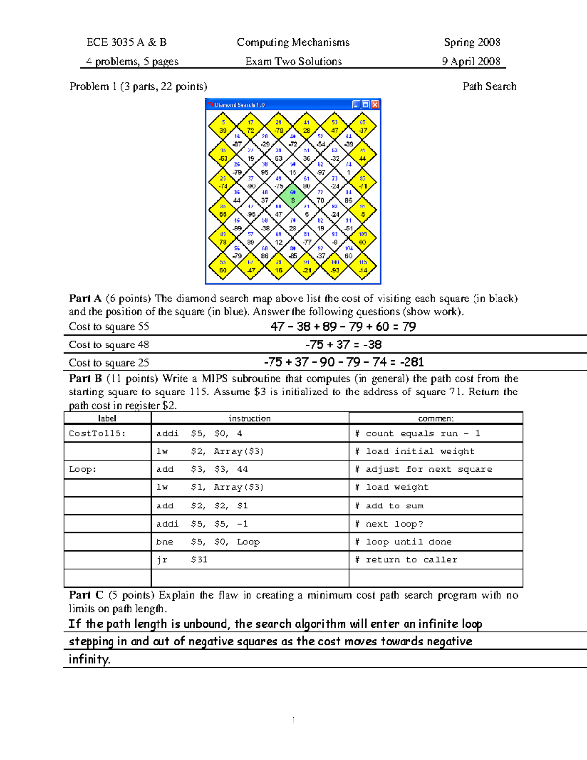 SP08 Exam 2 Solutions - Practice Problems and Explanations - Studocu