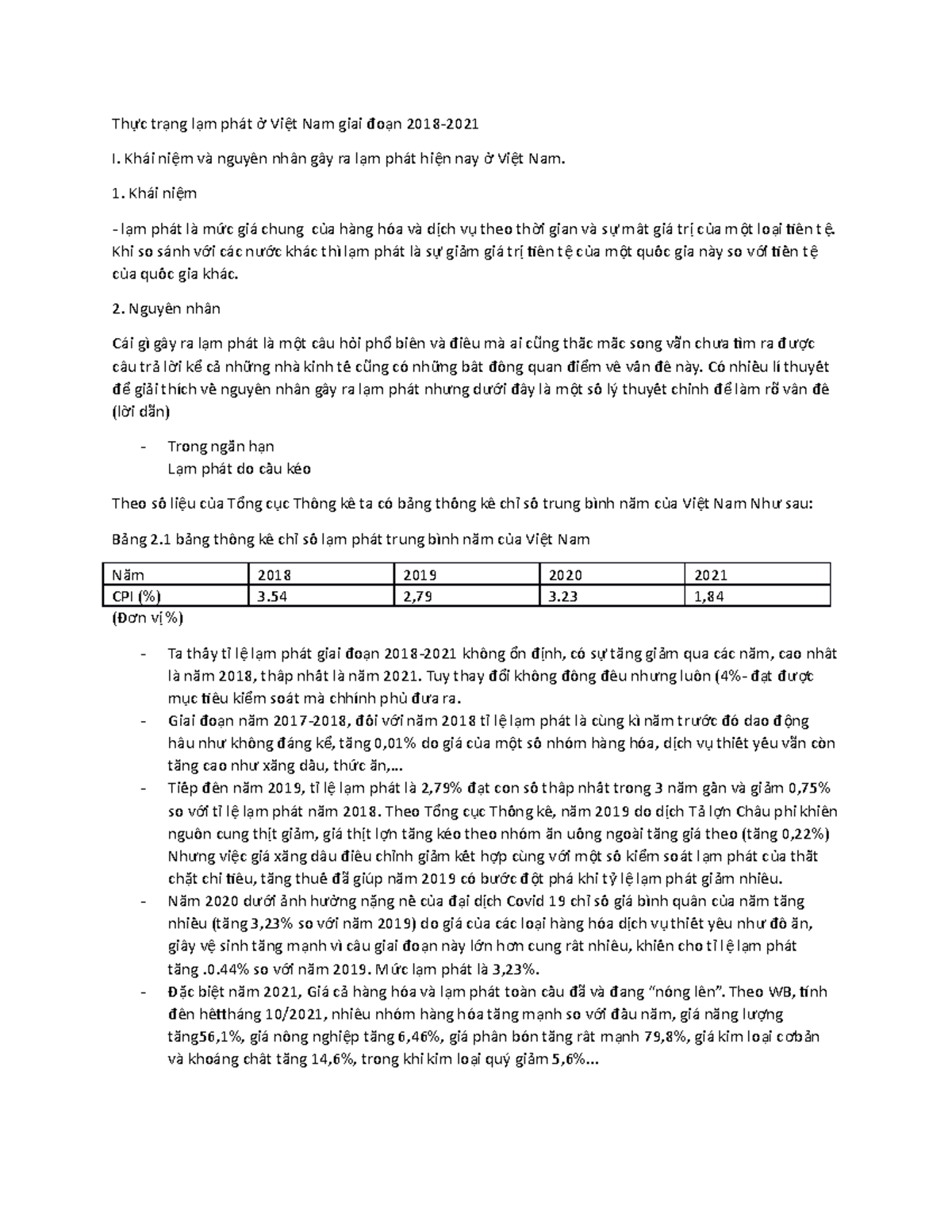 Thực trạng lạm phát ở Việt Nam giai đoạn 2018 - Th c tr ng l m phát Vi ...