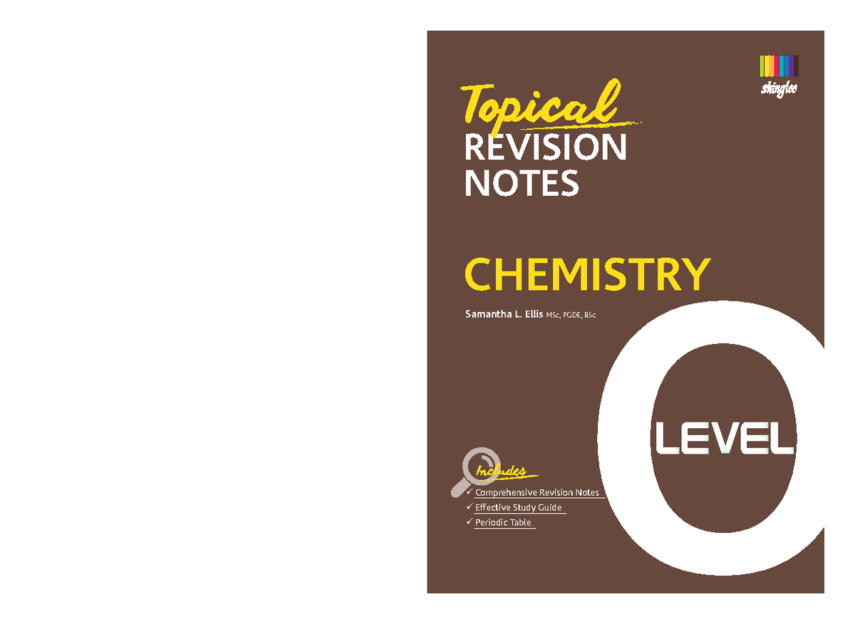 O Level Chemistry Topical Revision Notes - Comprehensive Study Guide ...