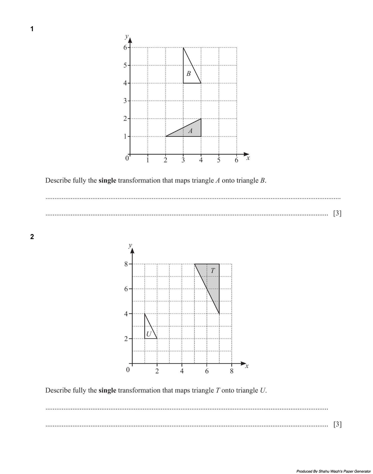 Transformations of Triangles: Mapping A, B, T, and U - New Exam ...