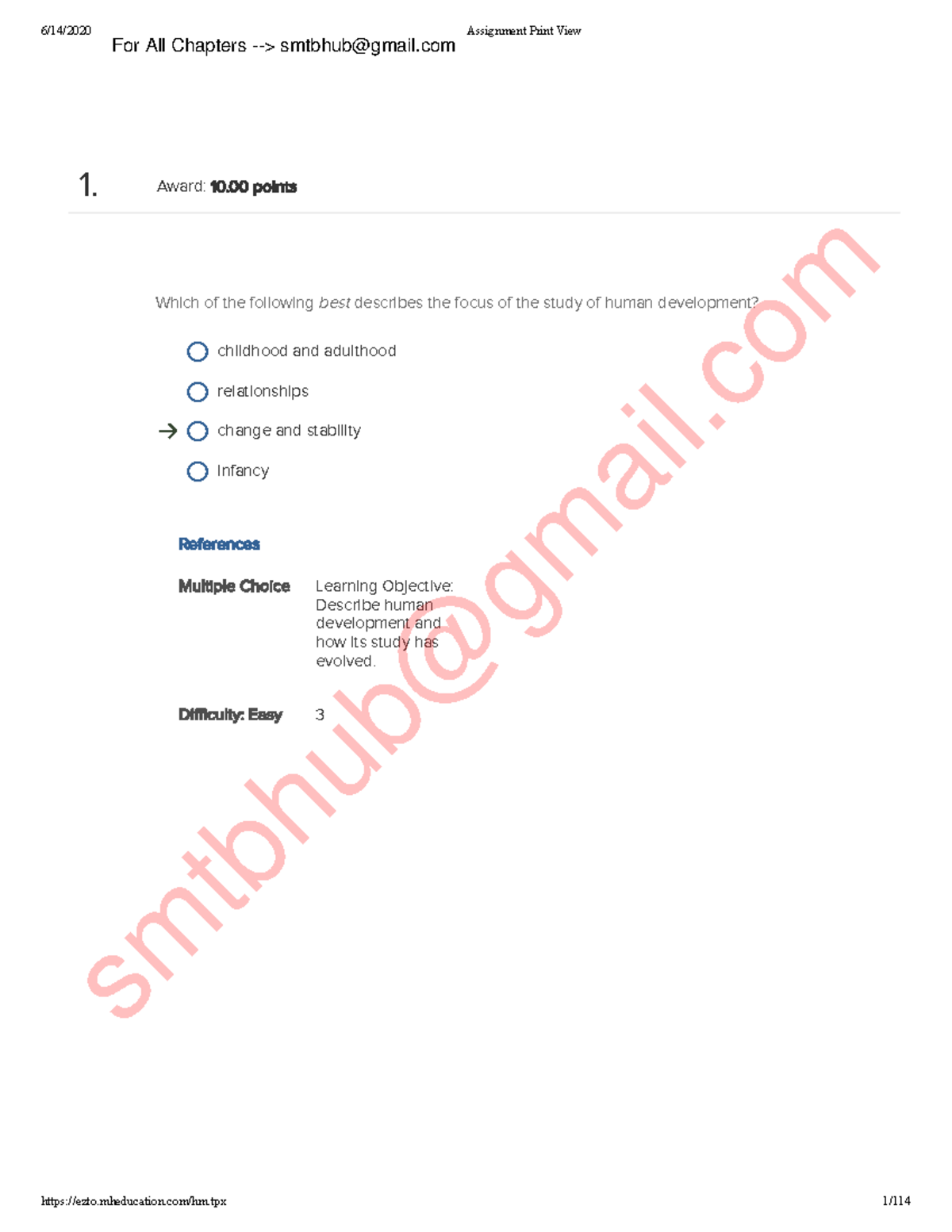 Test Bank Solutions For Experience Human Development 14th Edition By ...