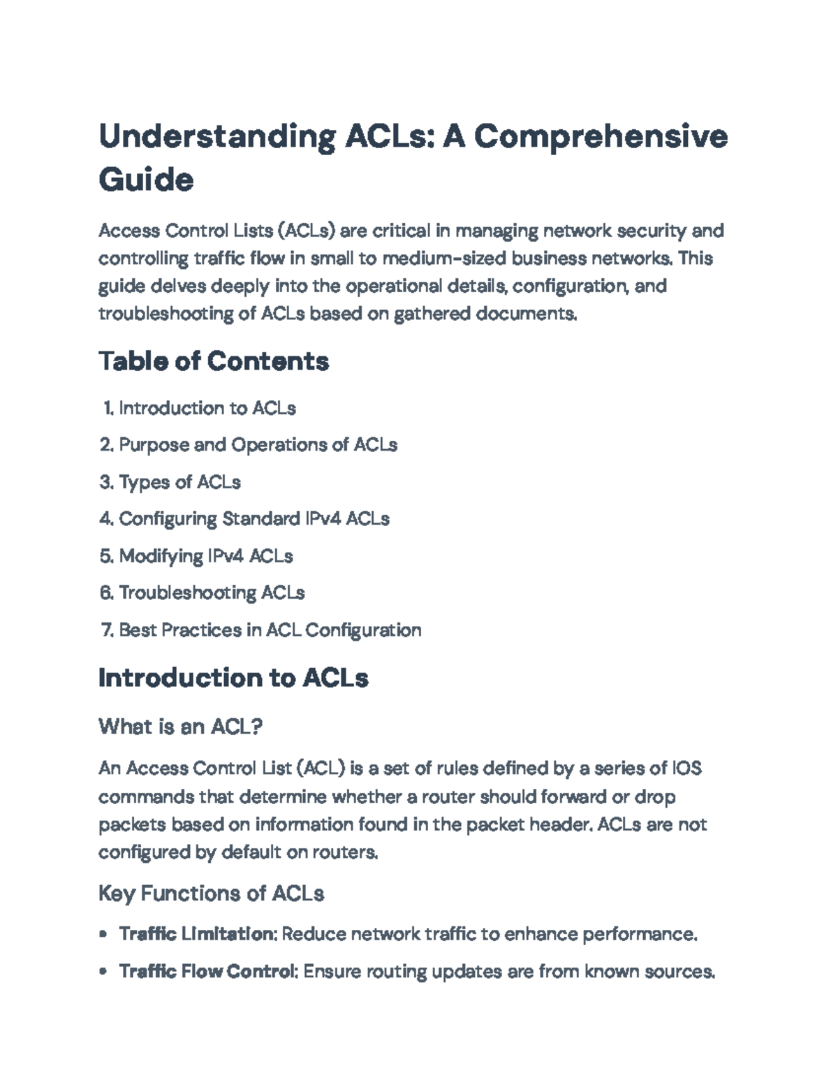 Access Control Lists (ACLs) in Network Security: A Detailed Guide ...
