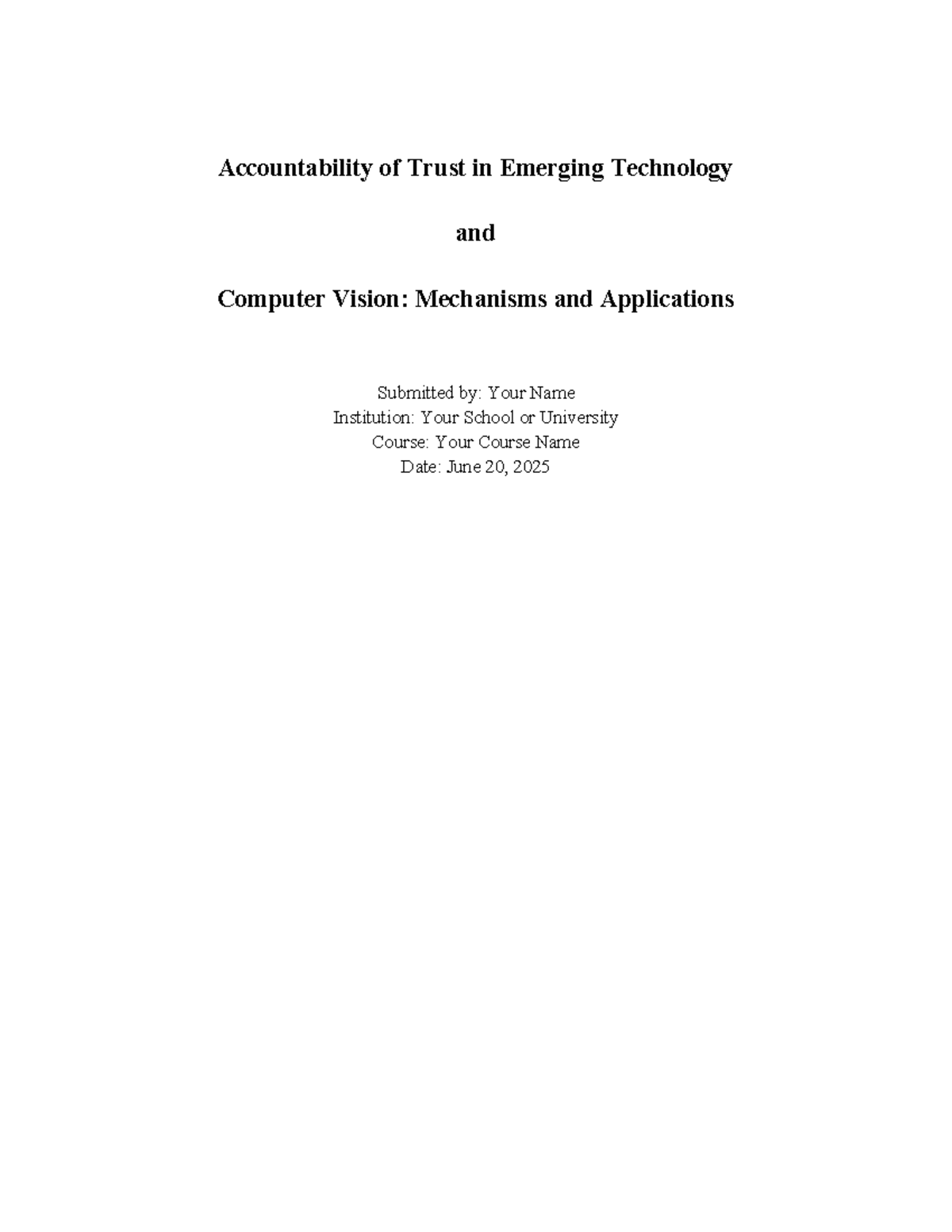 Accountability of Trust in Emerging Tech & Computer Vision Report (20 ...
