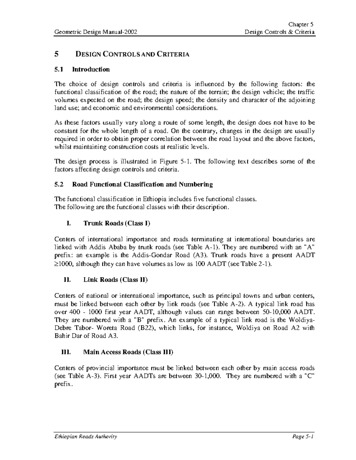 Geometric Design Manual 2002: Design Controls & Criteria Guide - Studocu