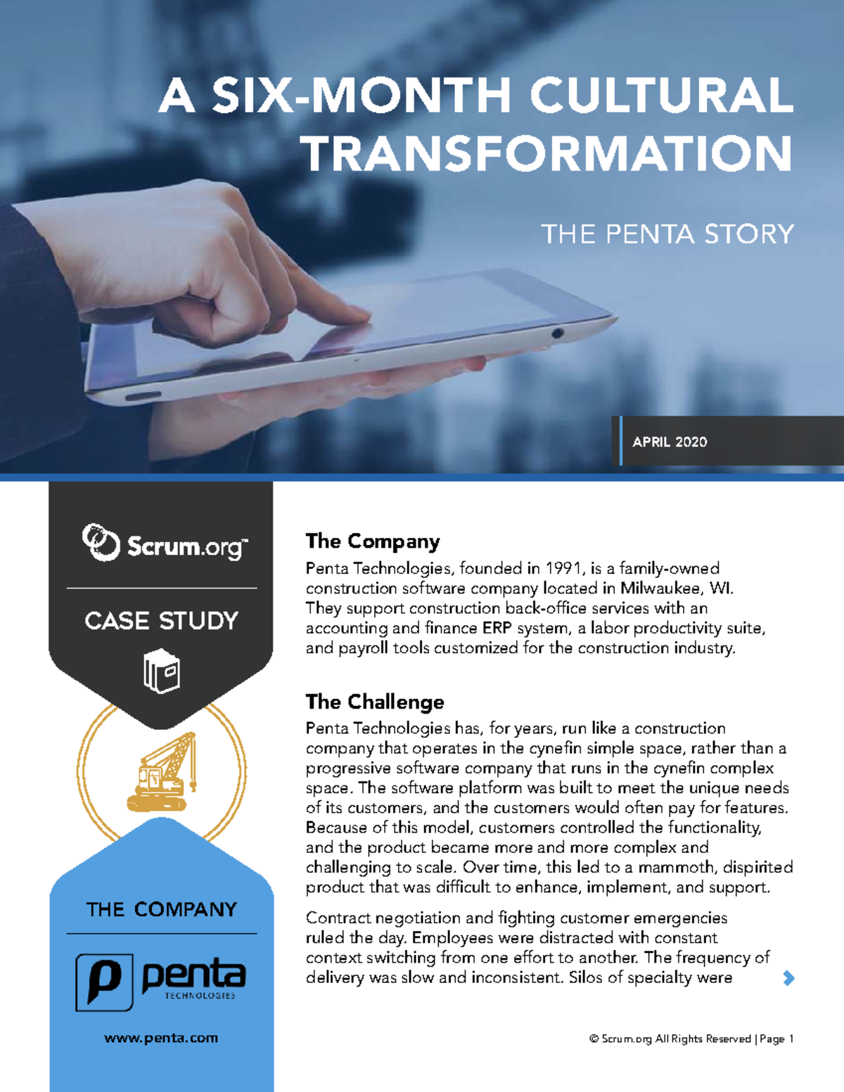 Case Study: A Cultural Transformation at Penta Technologies (SCRUM ...
