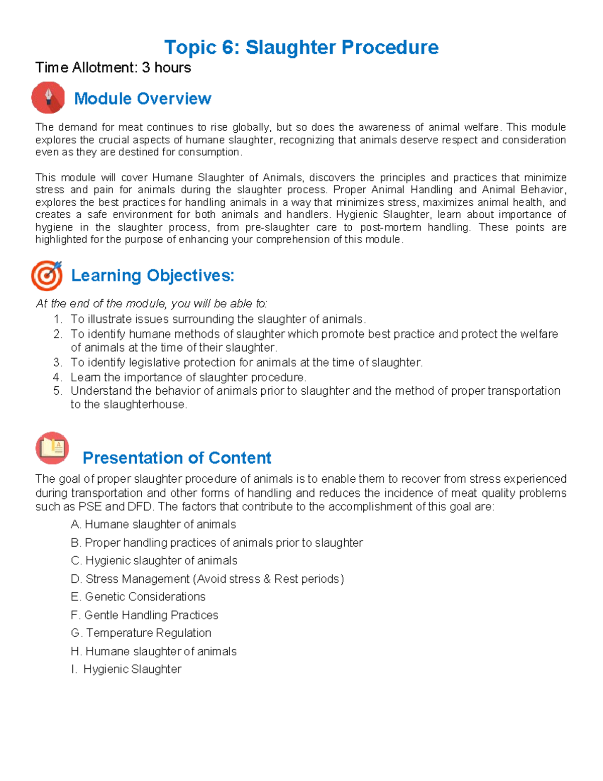Humane Slaughter Procedure: Guidelines and Best Practices - Studocu