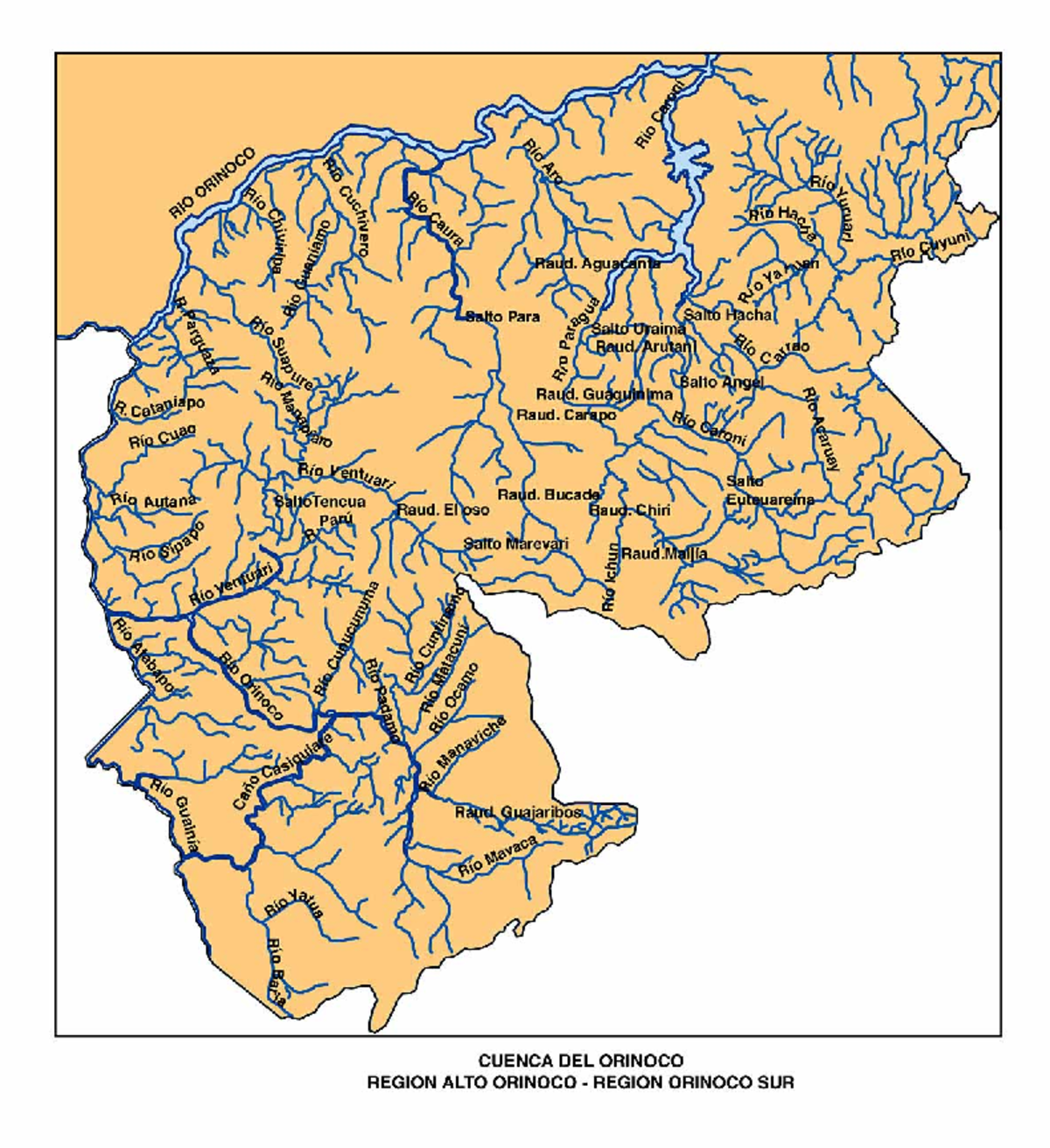 Mapa cuenca orinoco - GHC (Geografia-Historia-Ciudadana) - Río Rio Ha ...