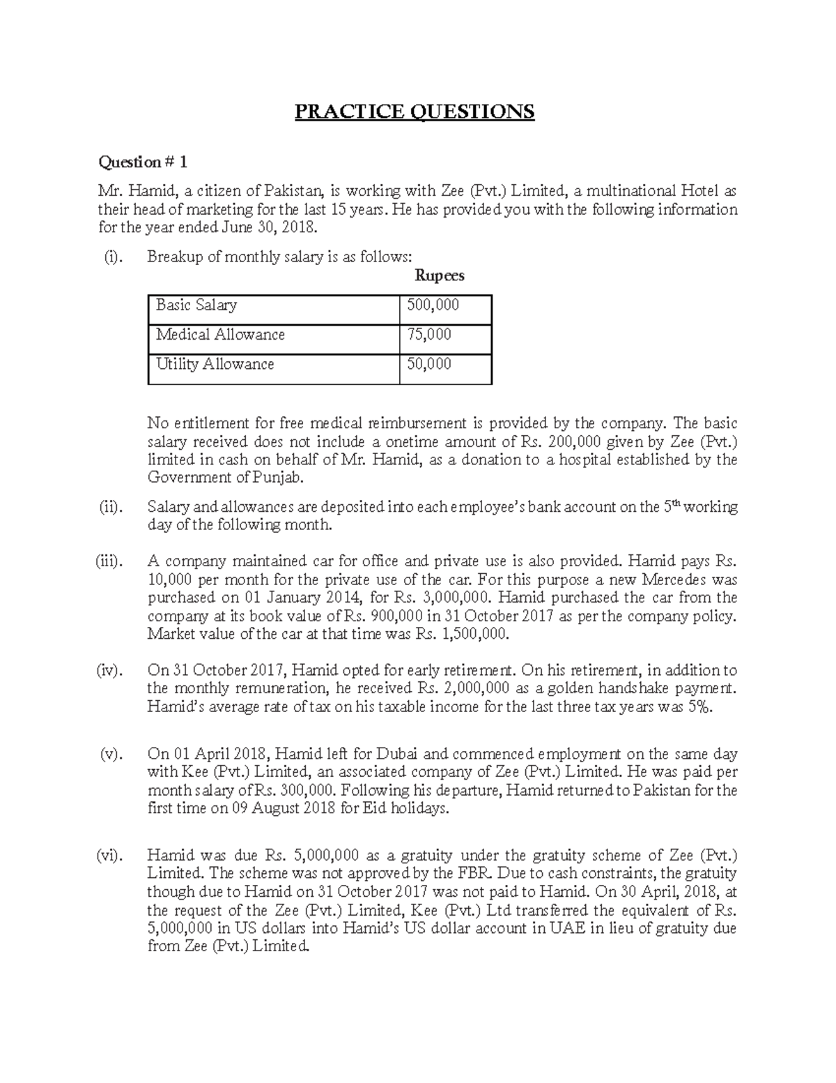 TAX Numerical ICAP Past Papers: Exam Preparation Guide with Solutions ...