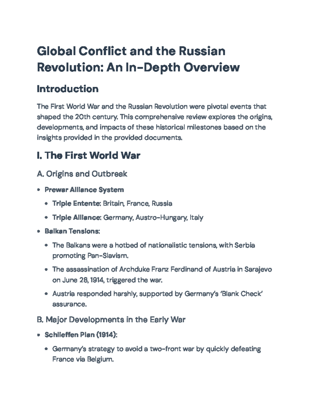 WWI and the Russian Revolution: Key Events and Historical Impacts ...