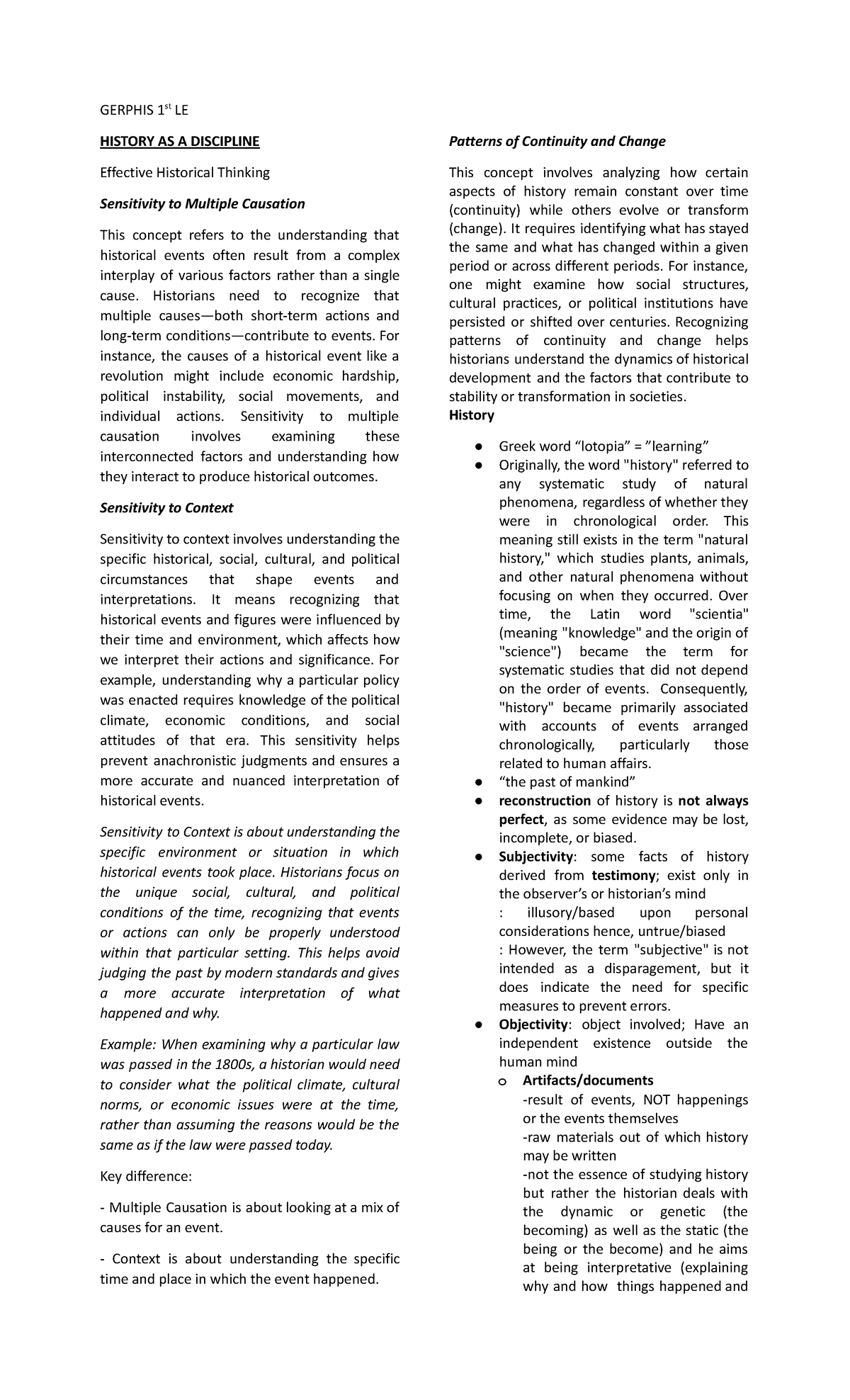 GERPHIS 1st LE: Patterns of Continuity and Change in Historical ...