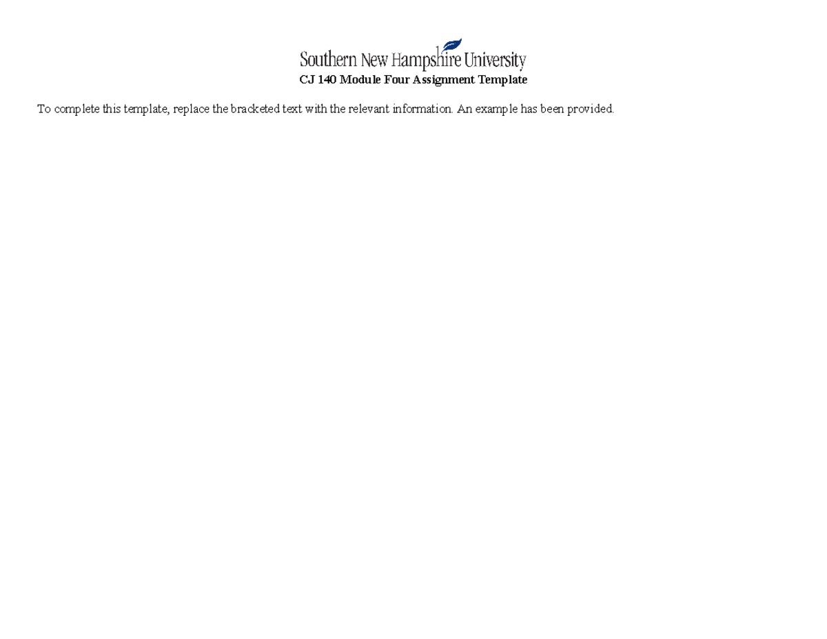 CJ 140 Module Four Assignment: Effective Communication Strategy - Studocu