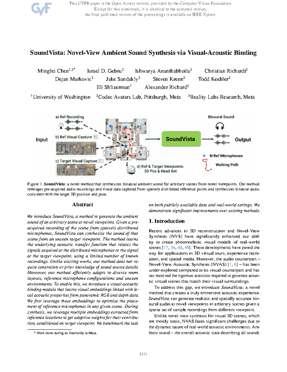 Chen SoundVista: Novel-View Ambient Sound Synthesis via Visual-Acoustic ...