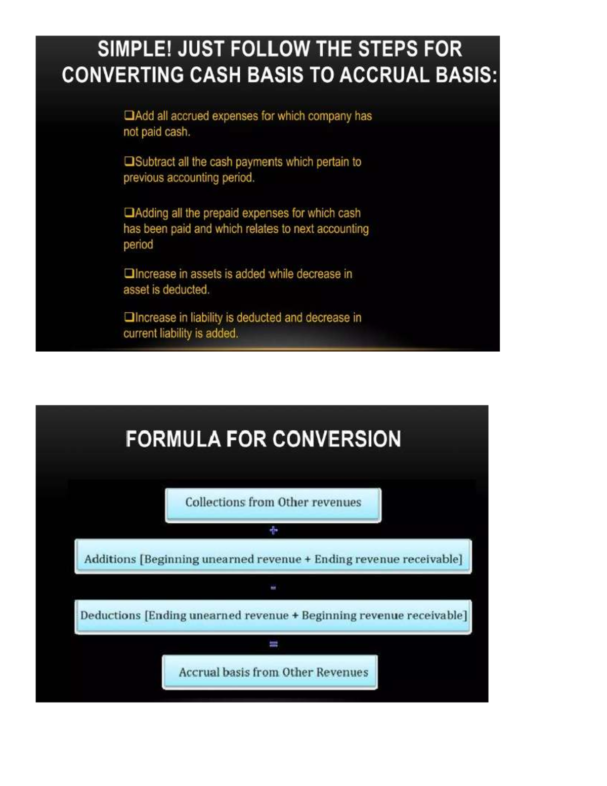 SIMPLE STEPS FOR CONVERTING CASH TO ACCRUAL ACCOUNTING - Studocu