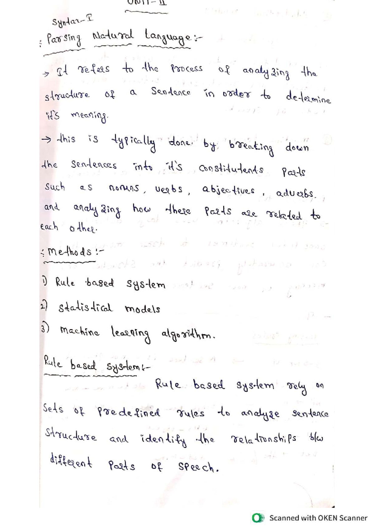 NLP 11 I Parsing Techniques: Analyzing Sentence Structure - Studocu