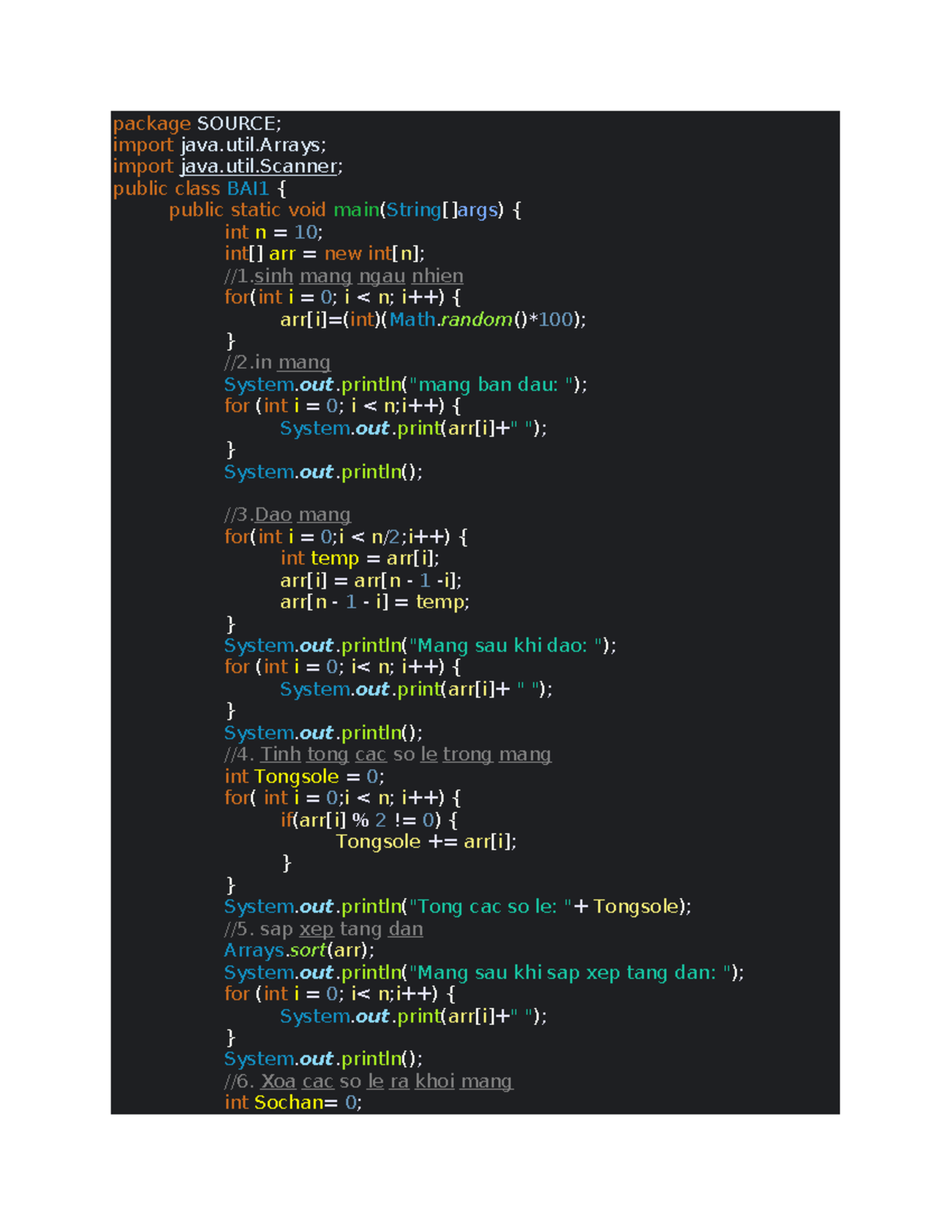 Java Programming: Array Manipulation and Operations - Studocu