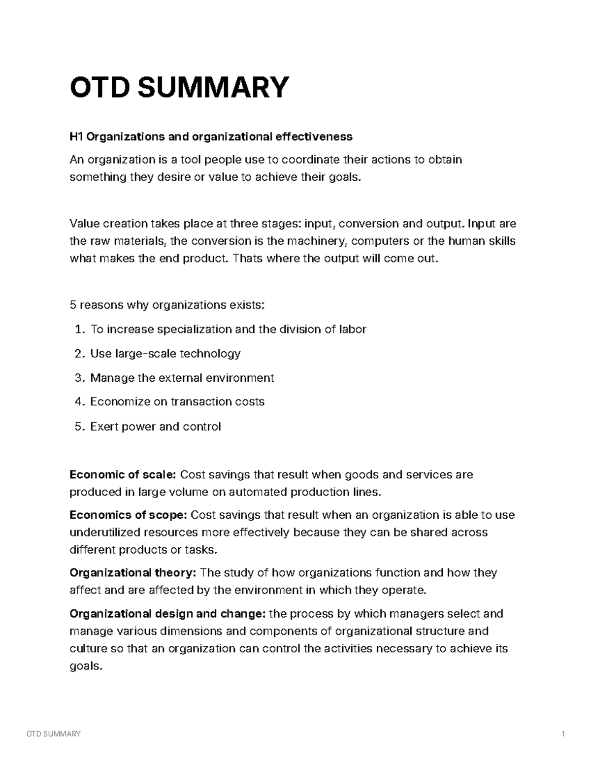 OTD 2023: Comprehensive Overview of Organizational Theory and Design ...