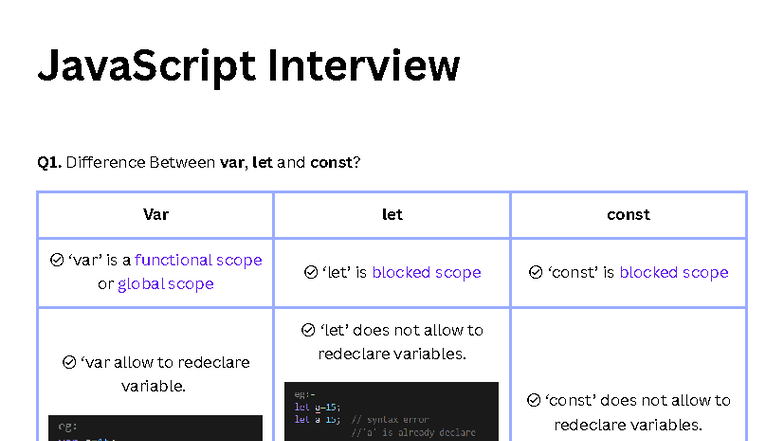 JavaScript Interview Questions - React Course - Studocu