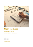 Mathematics Methods - Grade: 12 - Queensland Certificate of Education - Studocu
