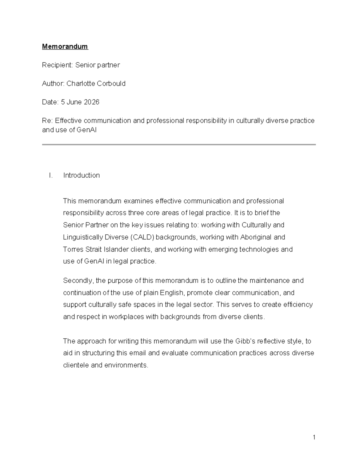 A3 - Legal Memorandum on Communication & GenAI in Diverse Practice ...
