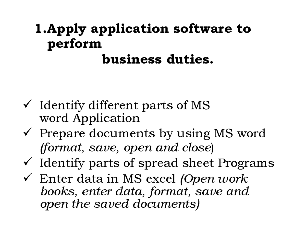 MS WORD Notes: Application Software for Business & Accounting - Studocu
