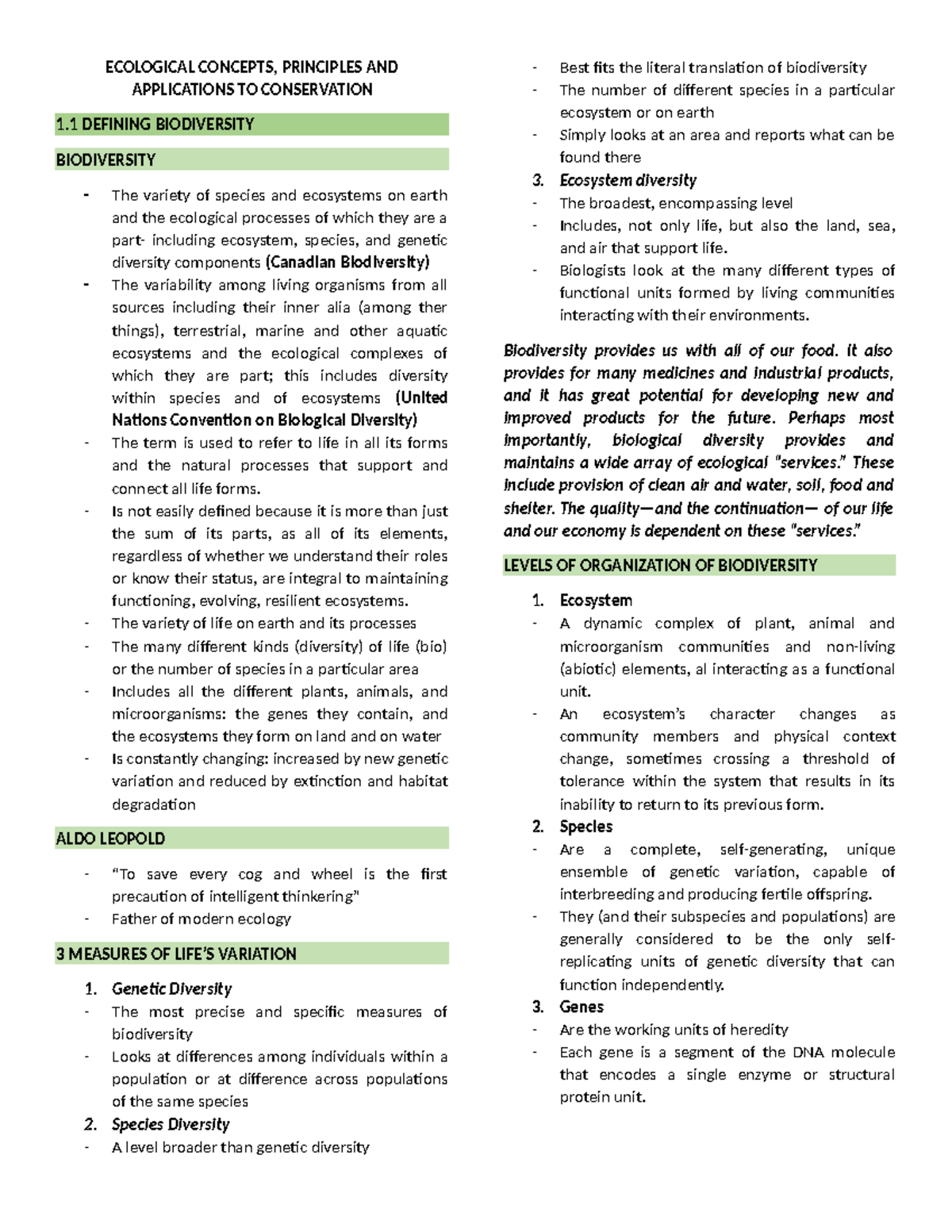 Ecological Concepts - ECOLOGICAL CONCEPTS, PRINCIPLES AND APPLICATIONS ...