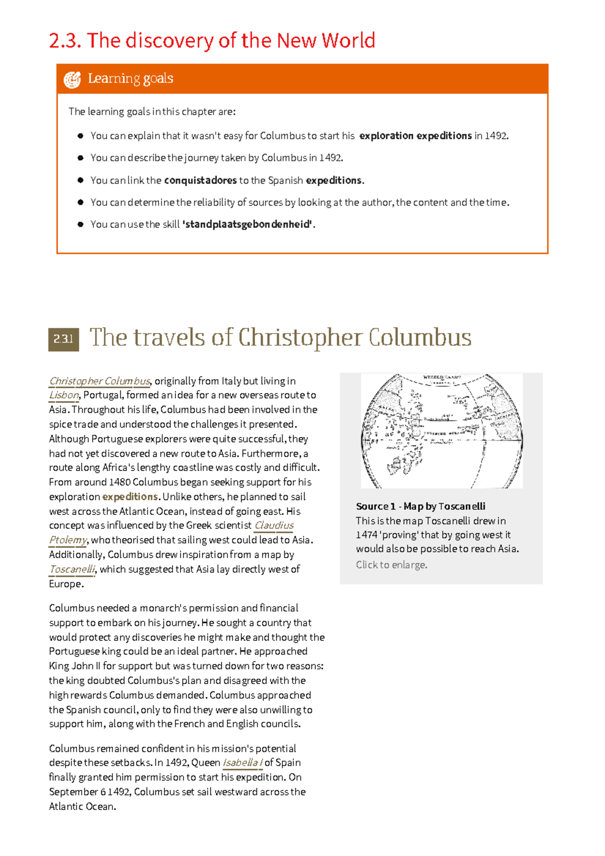 Tijd voor Geschiedenis 2.3: Columbus and the New World Discovery ...