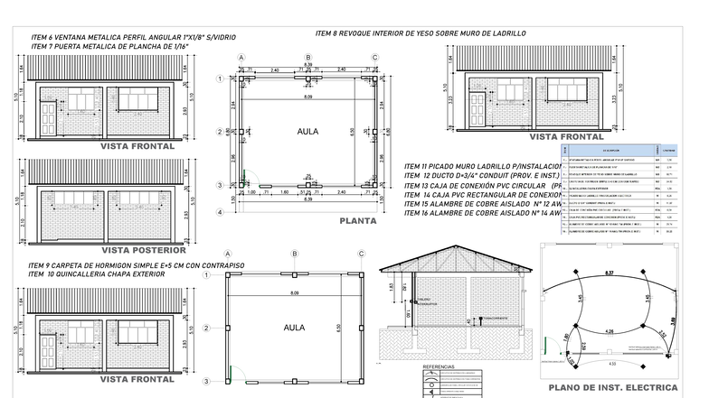 ITEM 8 REVOCADO INTERIOR DE YESO SOBRE MURO DE LADRILLO - PLANOS AS ...