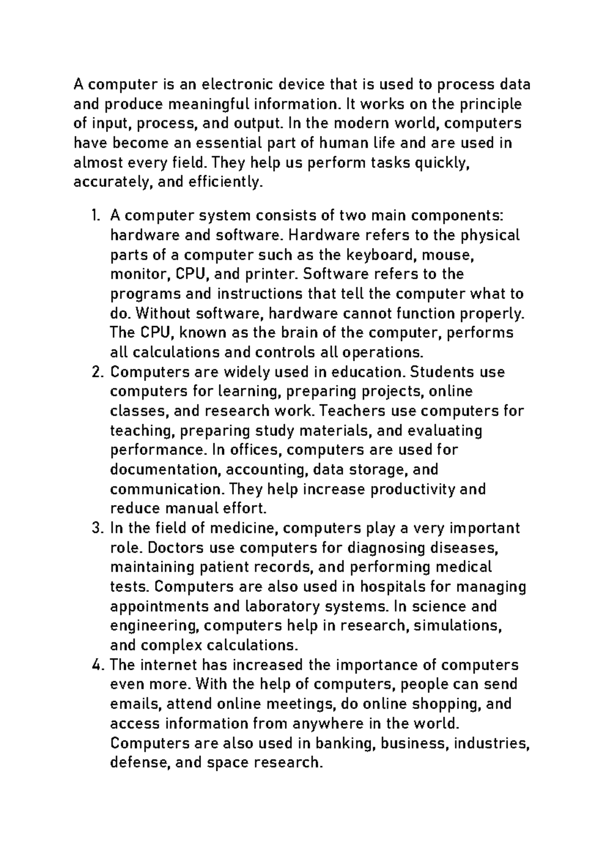 CS101: Introduction to Computers - Key Concepts and Applications - Studocu