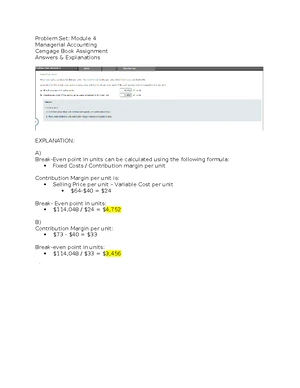 Module 6 Problem Set- with Explanations - Module 6 Problem Set Answers ...