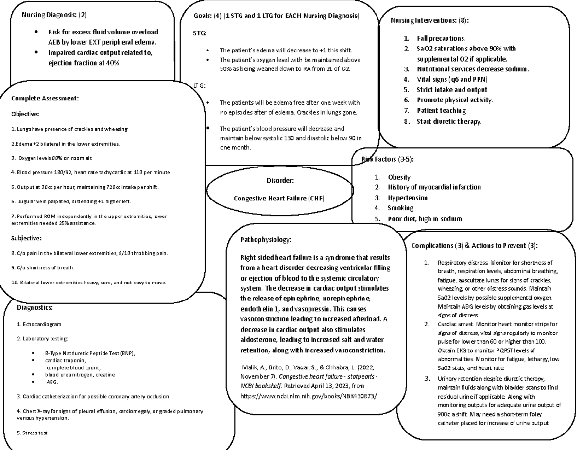 Nursing Diagnosis & Interventions for CHF Management: PNS Case Study ...