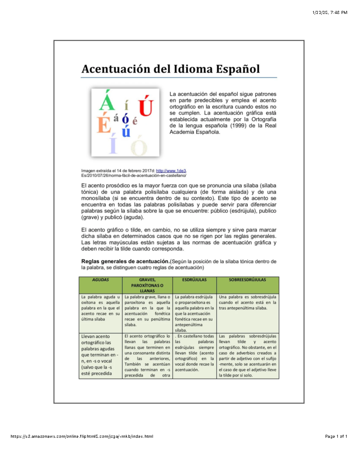 acentuacion del idioma español - 7:48 PM Acentuación del Idioma Español ...