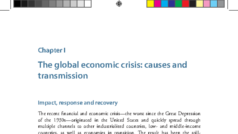 Chapter 1 - The Global Economic Crisis: Causes, Impact, and Recovery ...