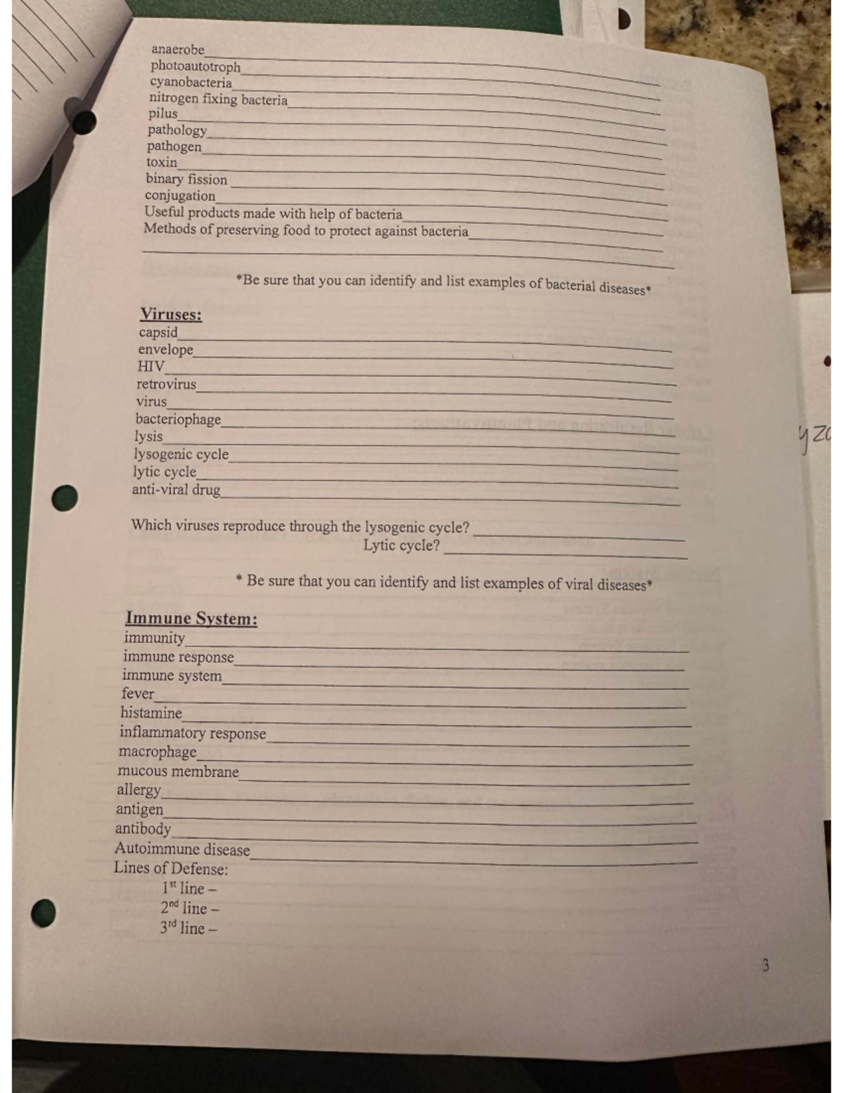 Final Exam Review Notes: Bacteria & Viruses Study Guide (BIO101) - Studocu