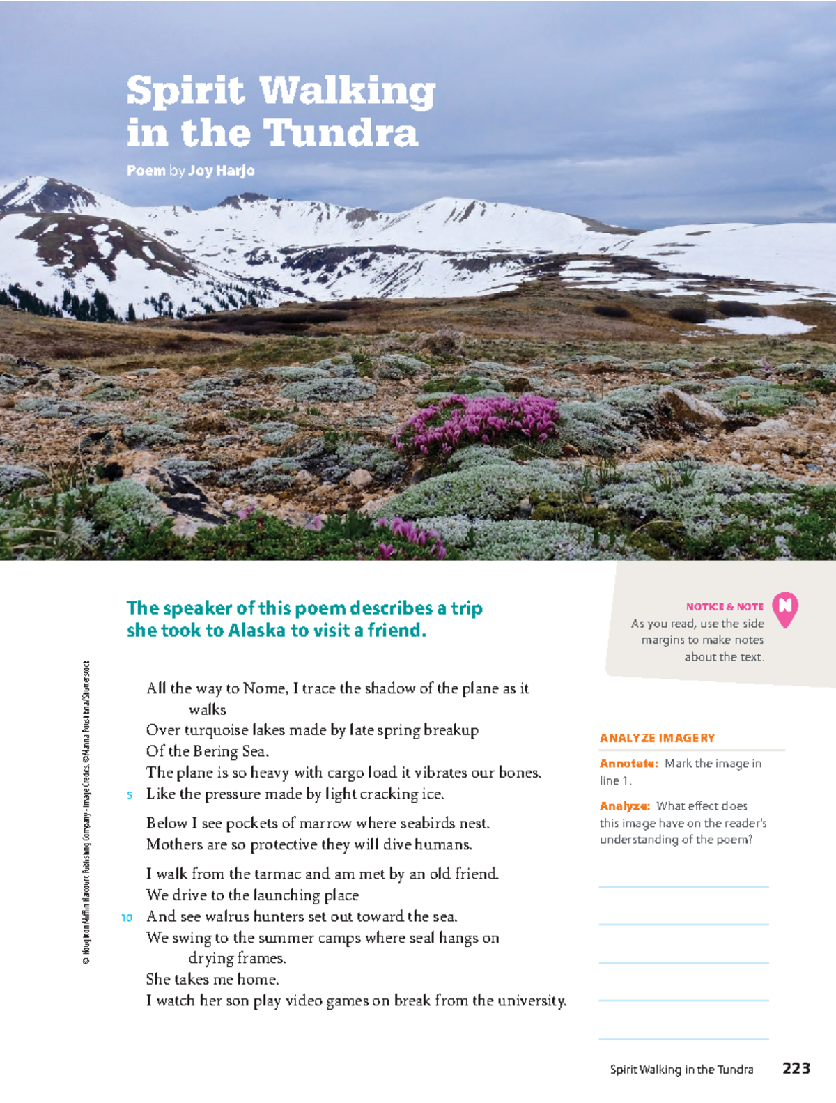 Spirit Walking in the Tundra: Poem Analysis and Imagery Notes - Studocu