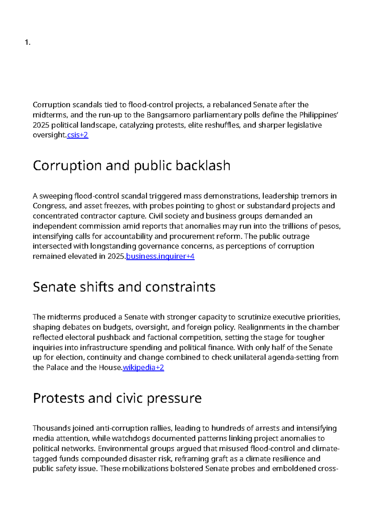 CORRUPT ESSAY: Analyzing 2025 Political Landscape & Protests - Studocu